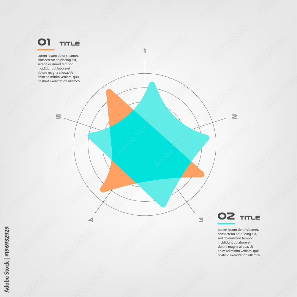 Radar diagram elements color infographics. Some of chart, graph, parts ...