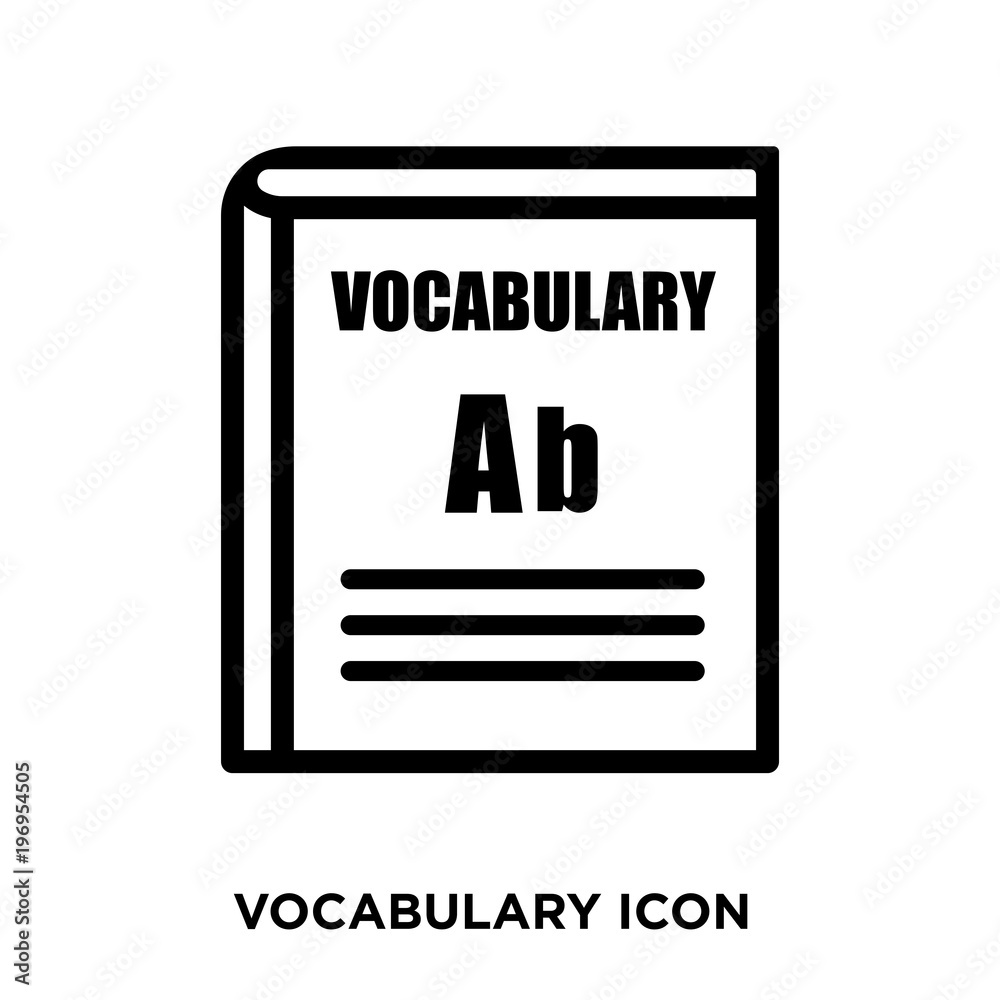 vocabulary icon Stock Vector | Adobe Stock