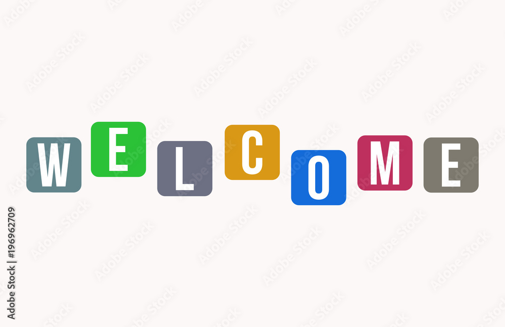 The Word Welcome Colorful