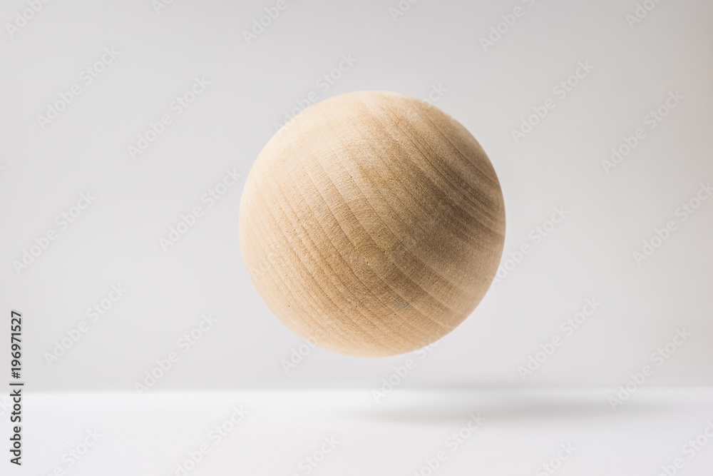 Design concept - abstract real wooden sphere with surreal layout on ...