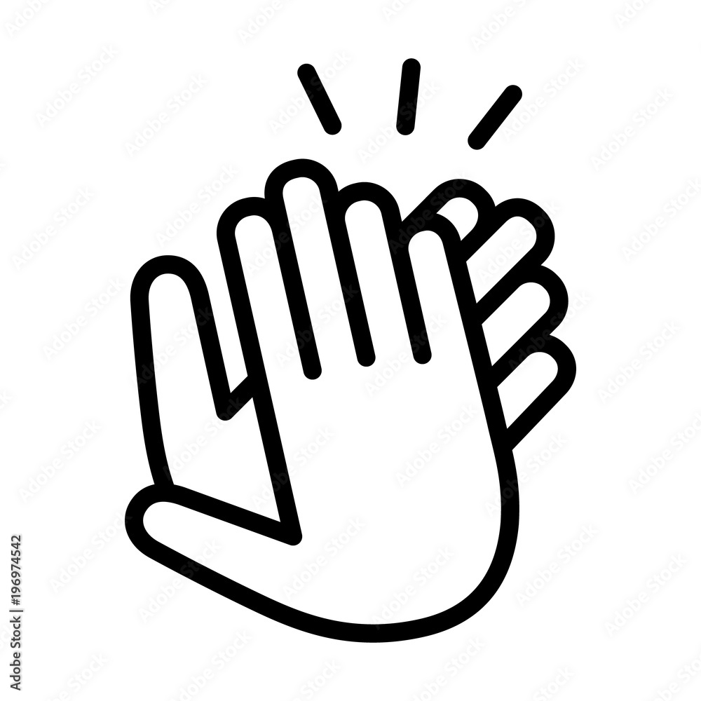 Hands clapping, applauding or ovation applause gesture making noise ...