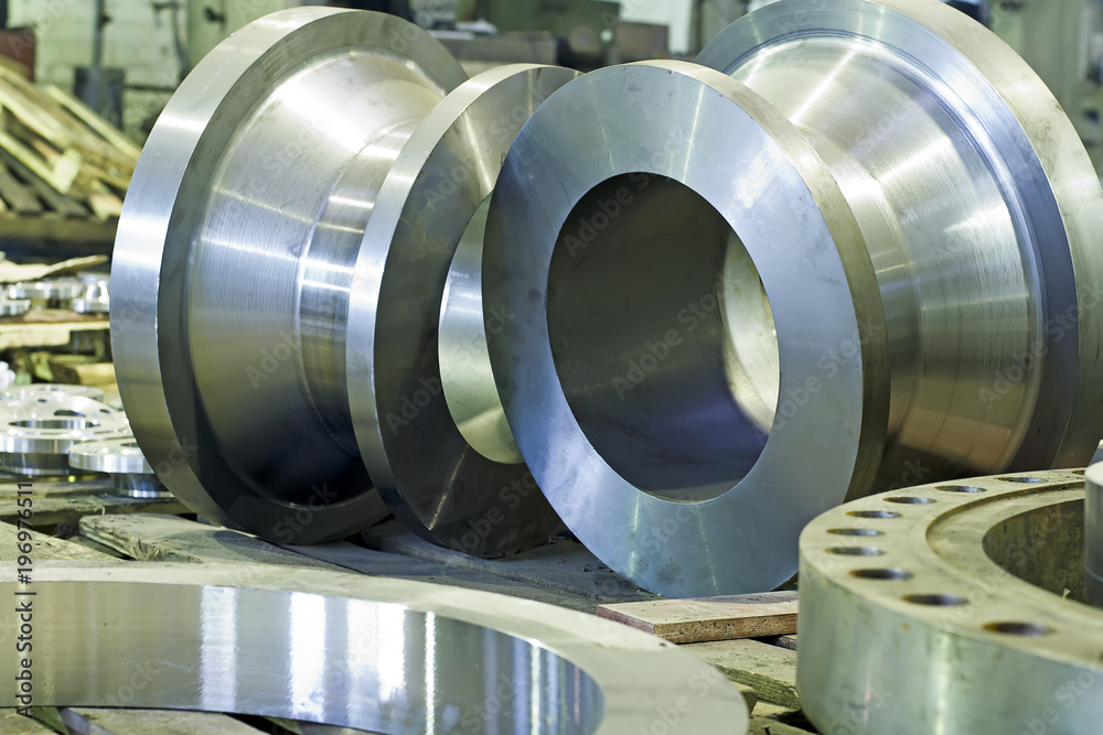 Hardware flanges, pipe flanges, flanges for heat exchangers Stock Photo ...