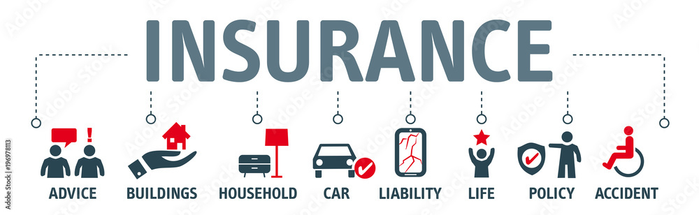 insurance concept vector illustration icons Stock Vector | Adobe Stock