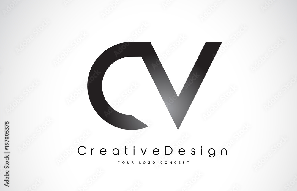 CV C V Letter Logo Design. Creative Icon Modern Letters Vector Logo ...
