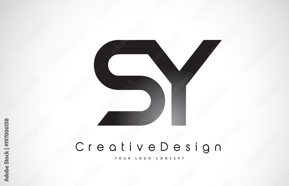SY S Y Letter Logo Design. Creative Icon Modern Letters Vector Logo ...