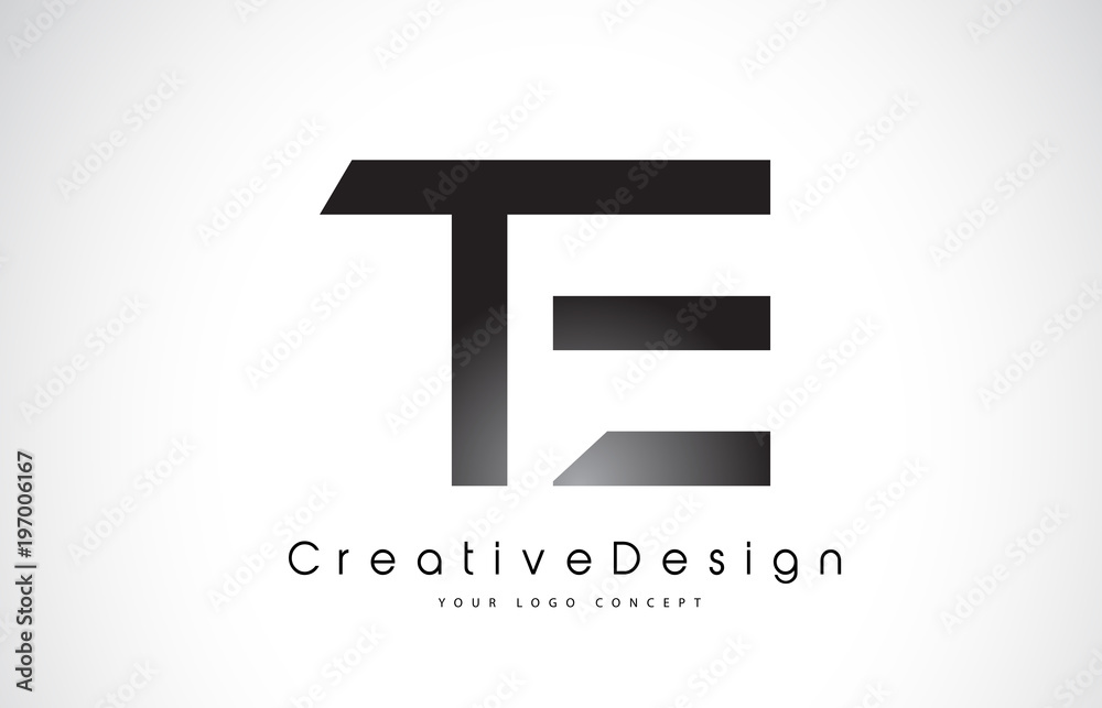 TE T E Letter Logo Design. Creative Icon Modern Letters Vector Logo ...