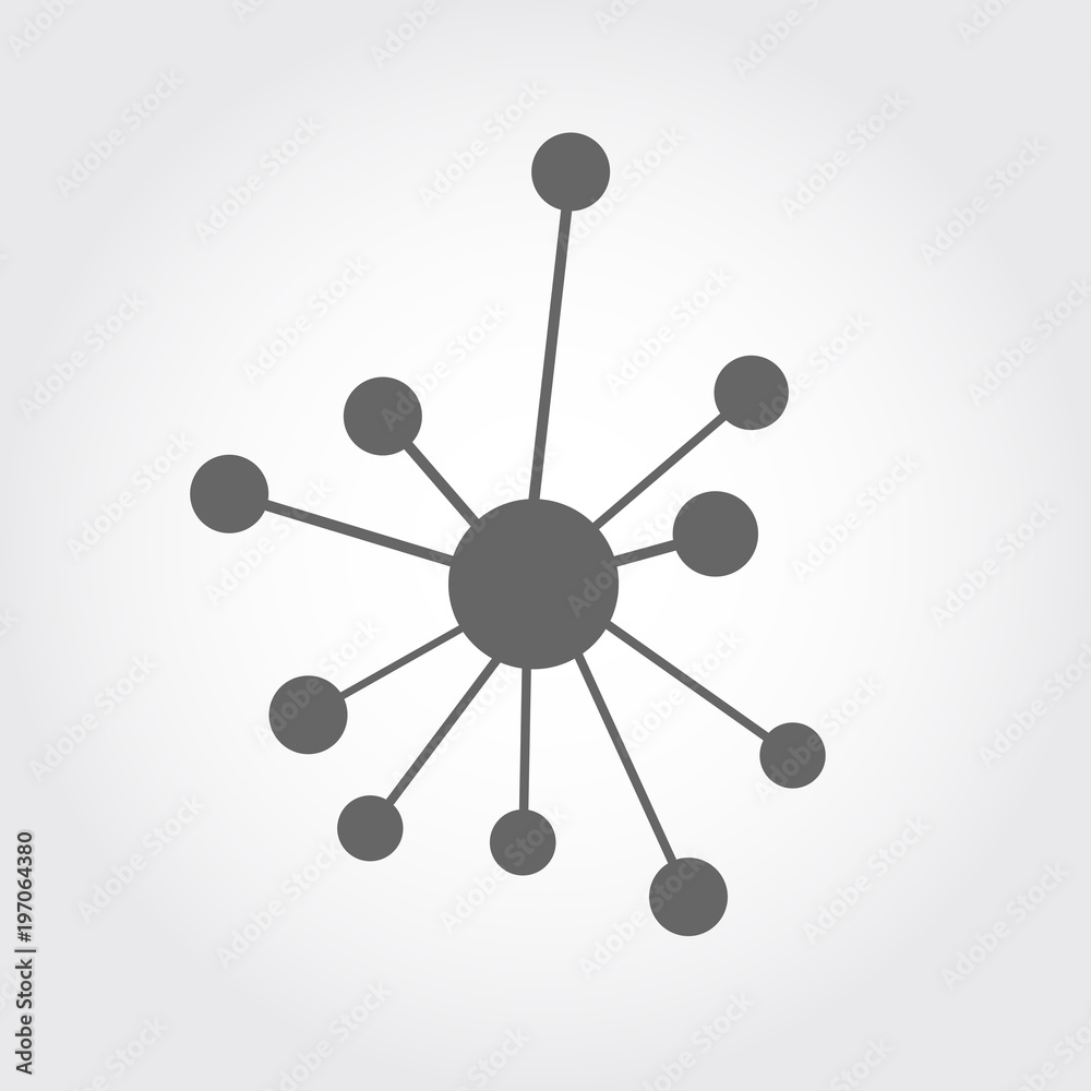 Hub network connection line icon. vector illustration Stock Vector ...
