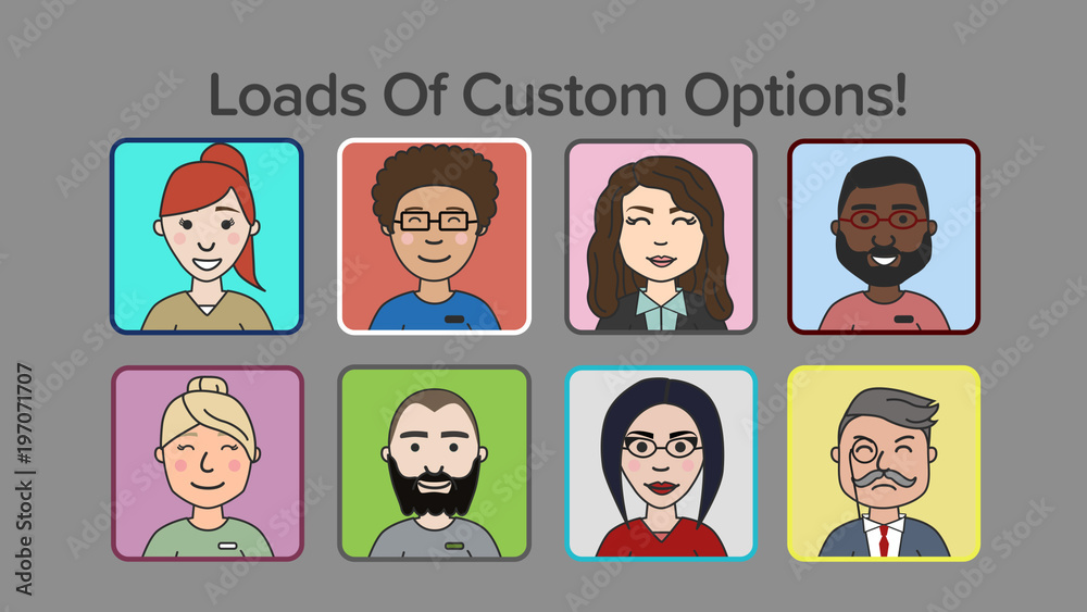 Social Media Avatar Overlay Stock Template | Adobe Stock