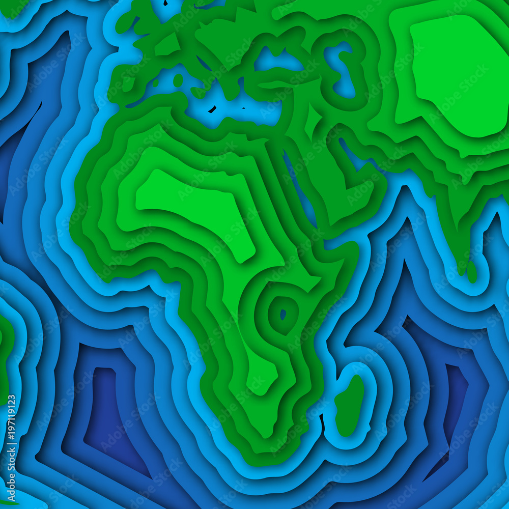 Earth planet background in 3d paper cut design. Stock Vector | Adobe Stock