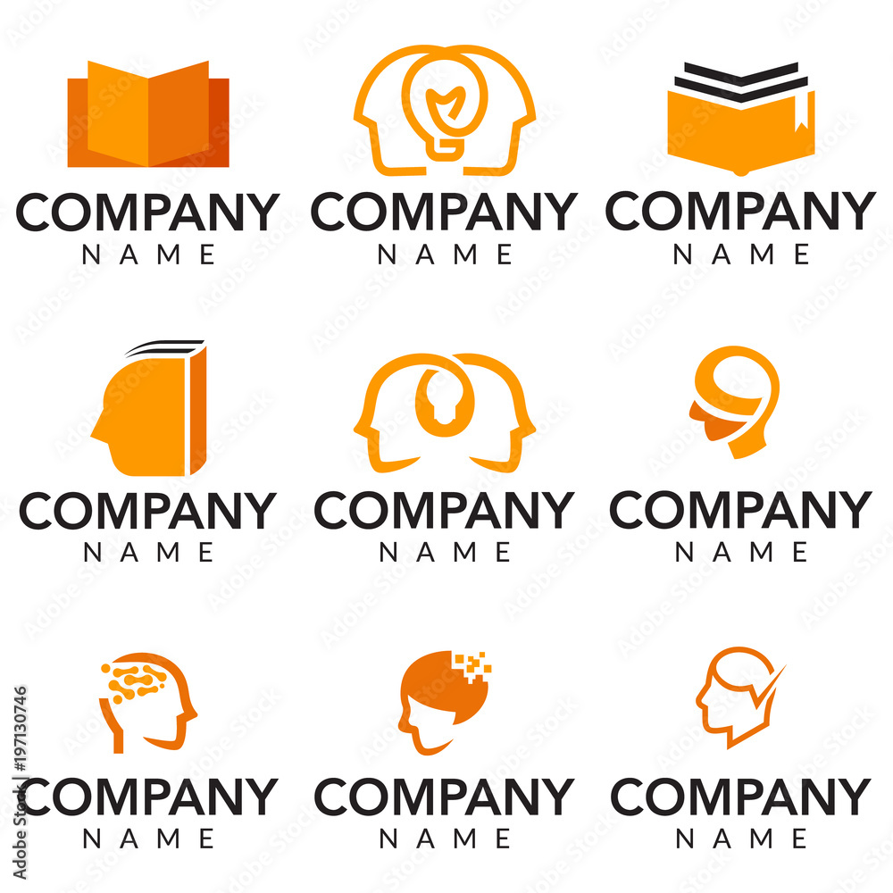 Knowledge vector logo icon illustration collection Stock Vector | Adobe ...