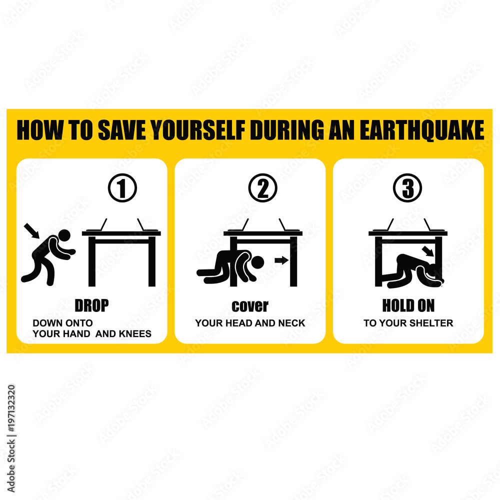 earthquake, sticker Stock Illustration | Adobe Stock