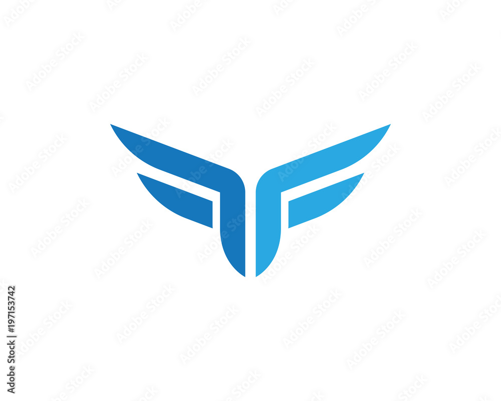 F Letter Wing Logo Template Stock Vector | Adobe Stock