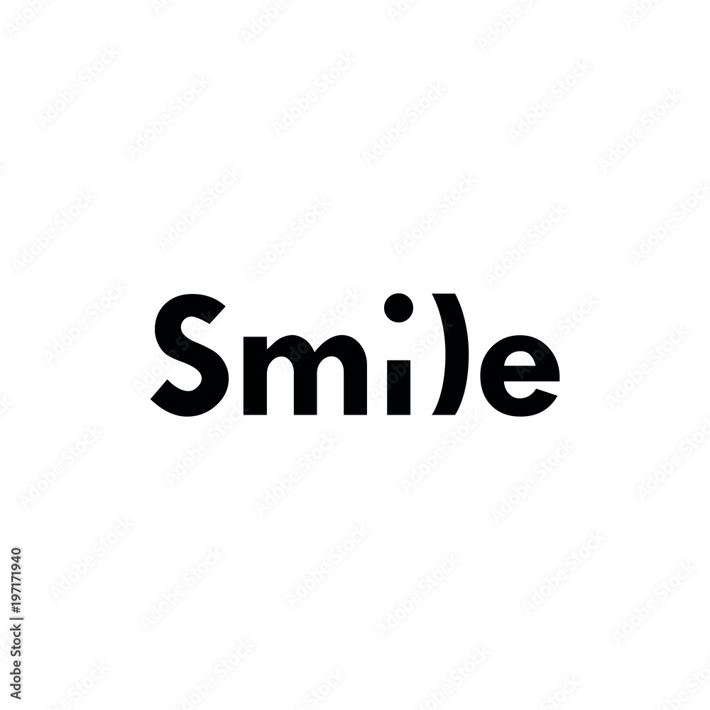 Smile logo vector design. Stock Vector | Adobe Stock