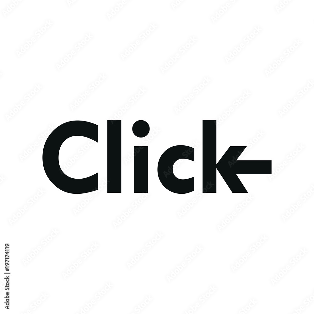 Click logo vector design Stock Vector | Adobe Stock