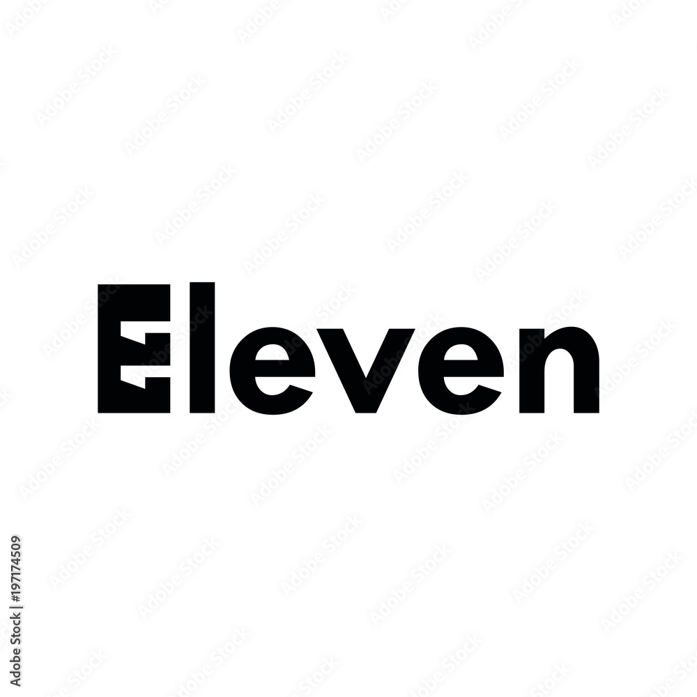 Eleven logo vector design Stock Vector | Adobe Stock