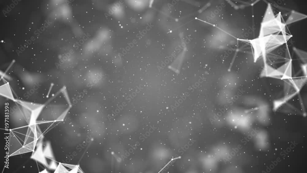 Vidéo Stock Triangles, points and lines smoothly move along a ...