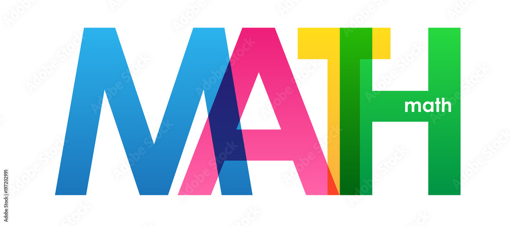 MATH COLORFUL LETTERS ICON Stock Vector | Adobe Stock