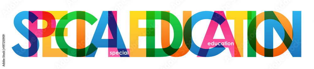 SPECIAL EDUCATION COLORFUL LETTERS ICON Stock Vector | Adobe Stock