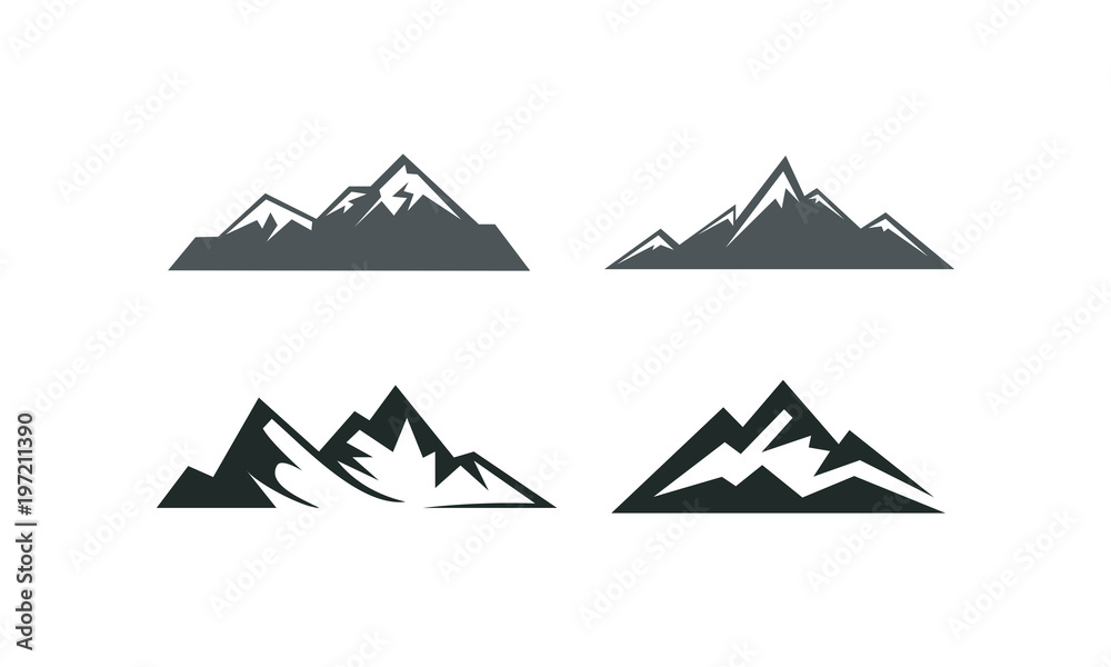 template mountain vector Stock Vector | Adobe Stock