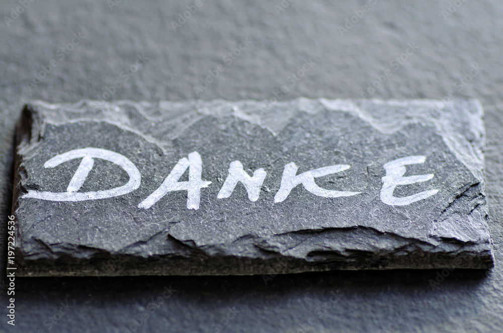 Danke, Schiefertafel, Schild Stock Photo | Adobe Stock