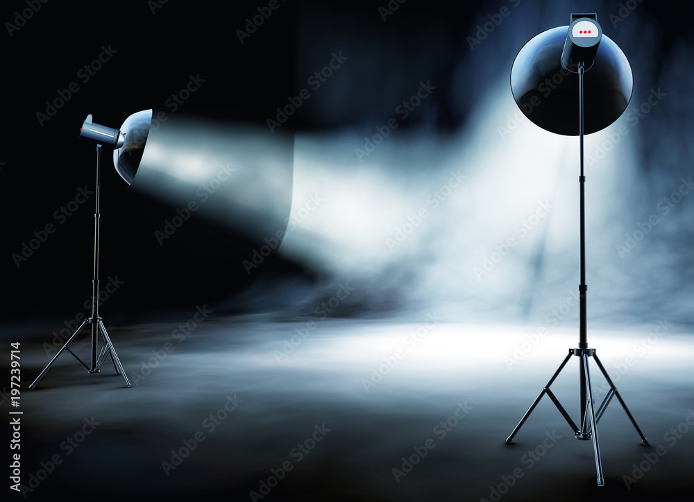 3D rendering of an studio background Stock-Illustration | Adobe Stock