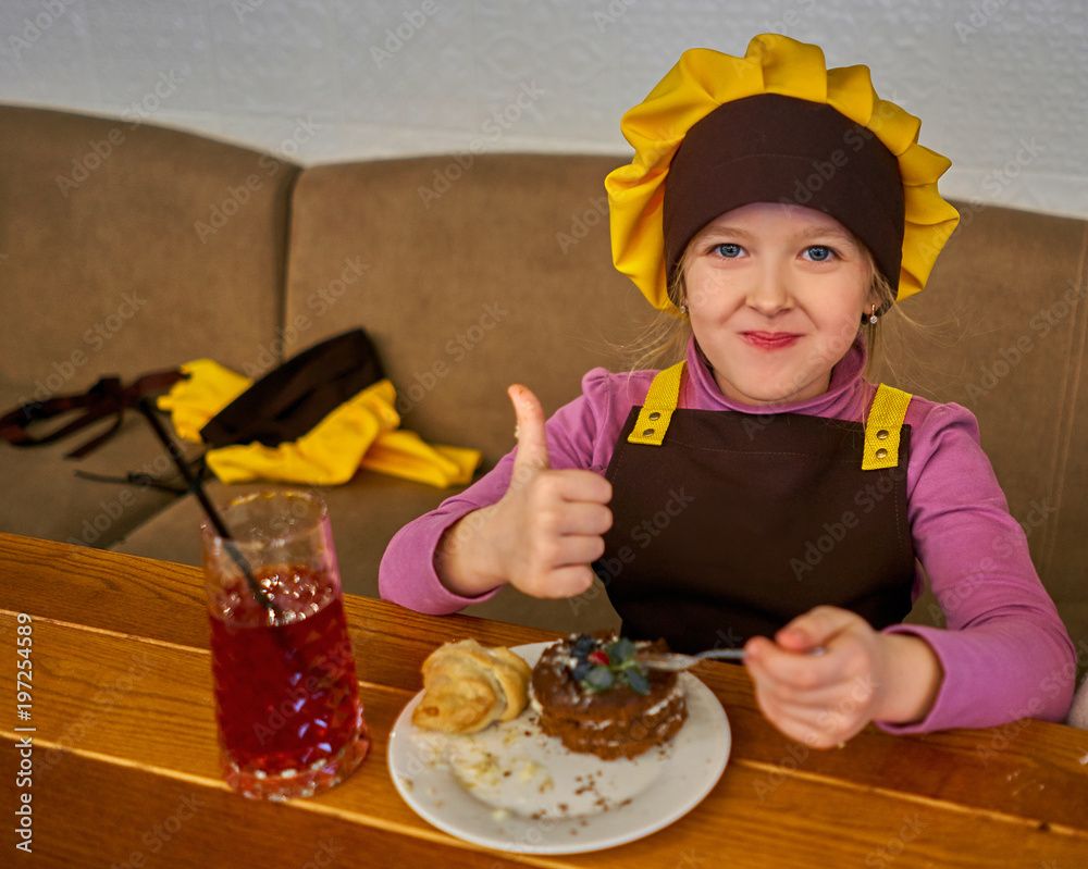 girl in the hood chef restaurant Stock Photo | Adobe Stock