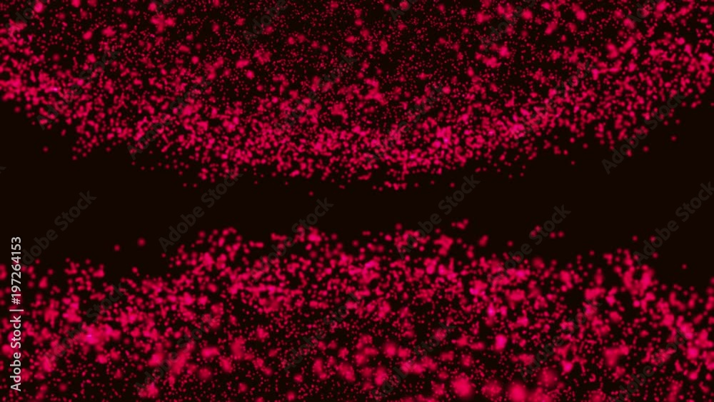 Abstract digital background with moving and flicker particles on black ...