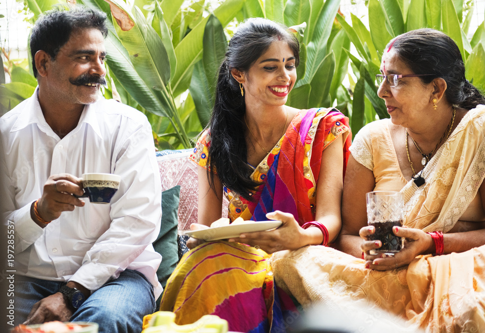 Happy Indian family staying together Stock Photo | Adobe Stock