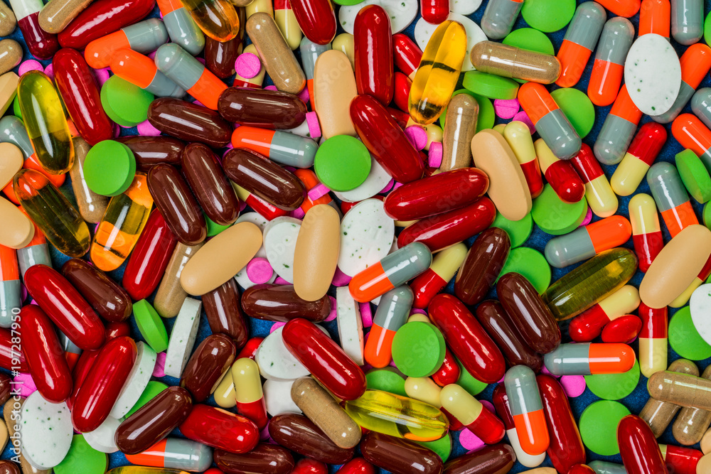 Colorful Vitamin Tablets