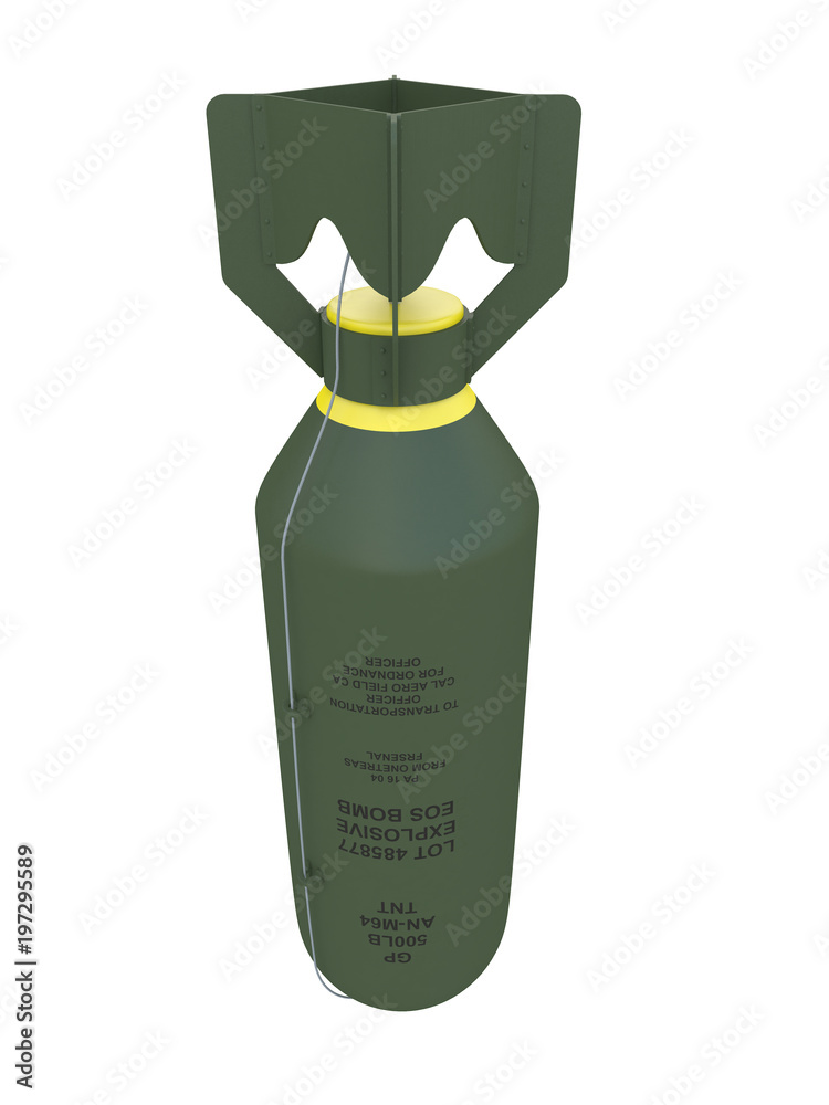 nuke or nuclear bomb from world war two isolated on a white background ...