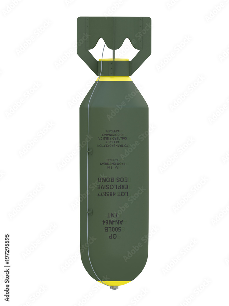 nuke or nuclear bomb from world war two isolated on a white background ...