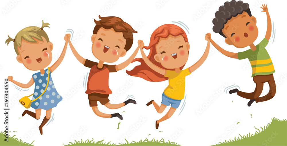 Kids Getting Along Clipart