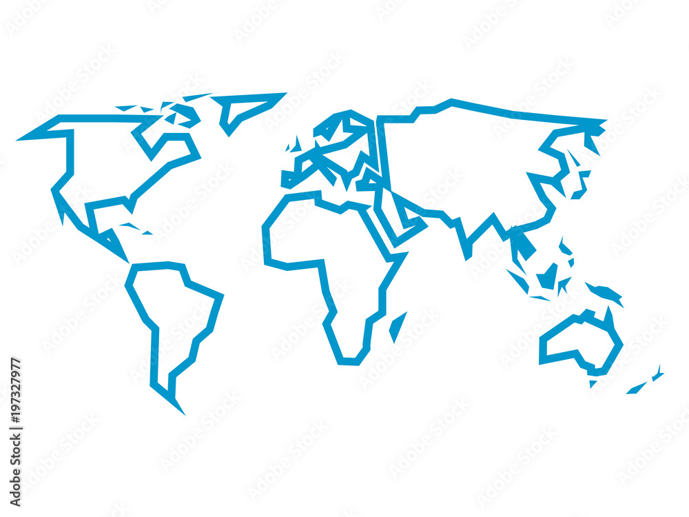 World Map Outline With Continents