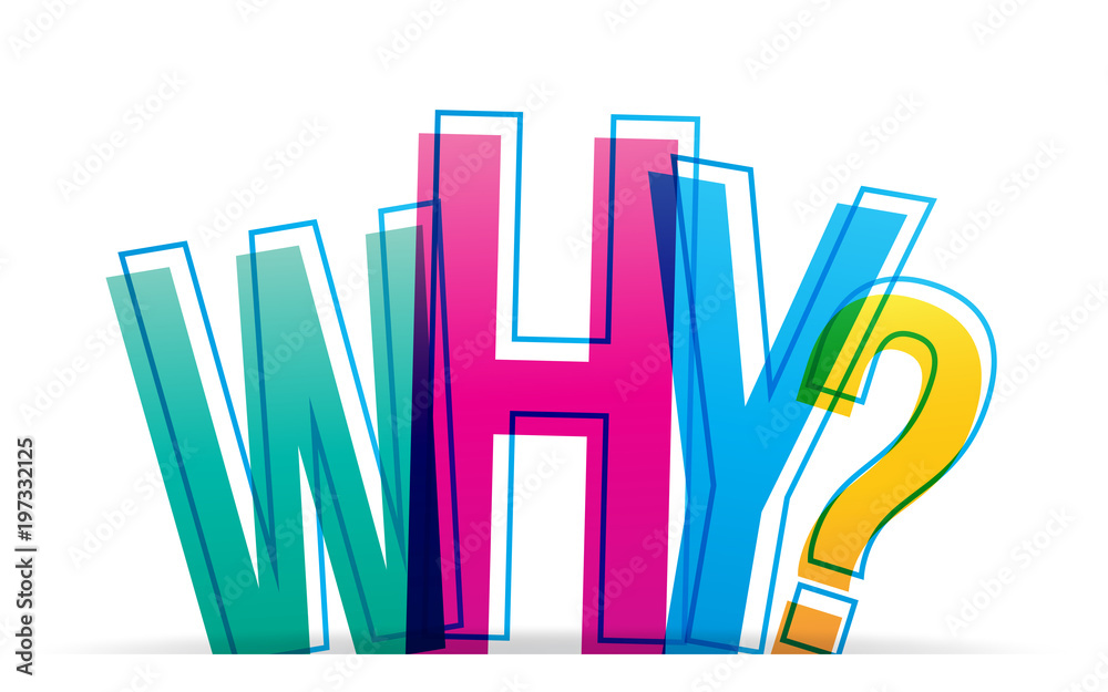 WHY? Vector Overlapping Letters Icon Stock Vector | Adobe Stock