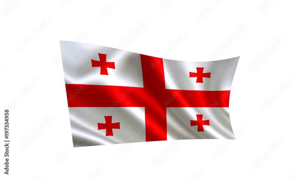 Georgia flag. A series of "Flags of the world." (The country - Georgia ...