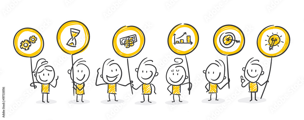 Strichfiguren / Strichmännchen: Smiley Schilder Erfolg. (Nr. 202) Stock ...