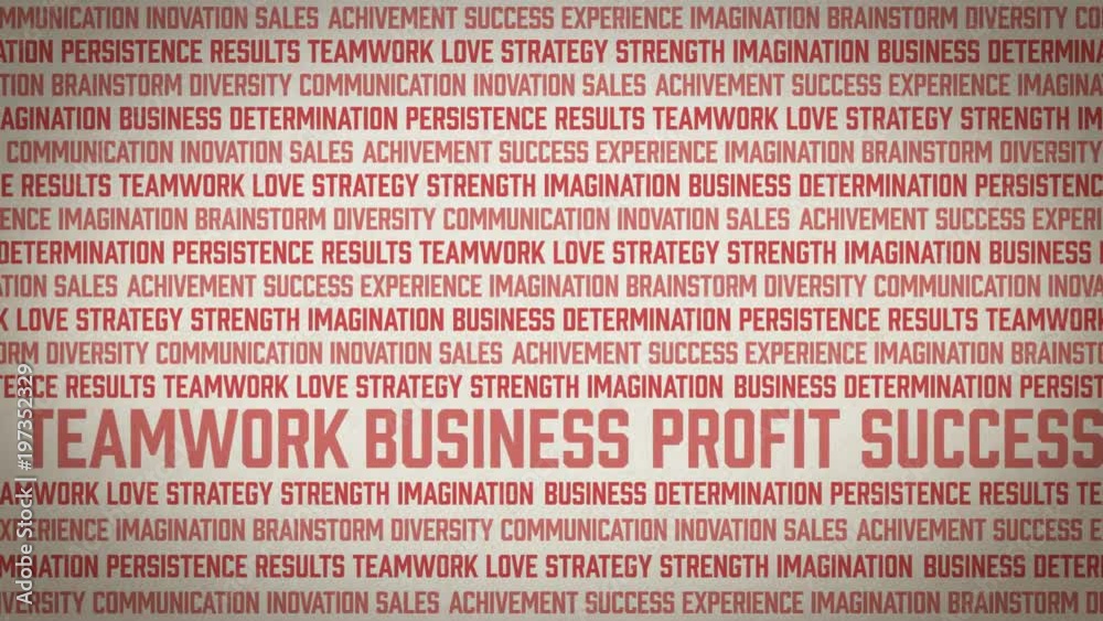 Motivational Business Background. Seamless Loop. Text Contains Most ...