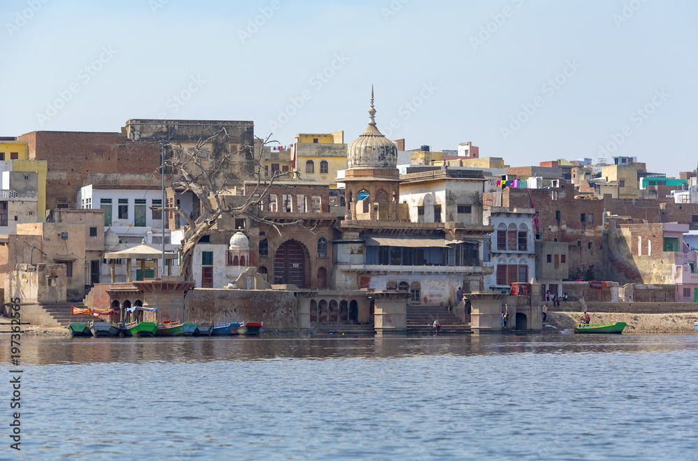 Mathura a small town in India, Mathura and Yamuna river, India Stock ...