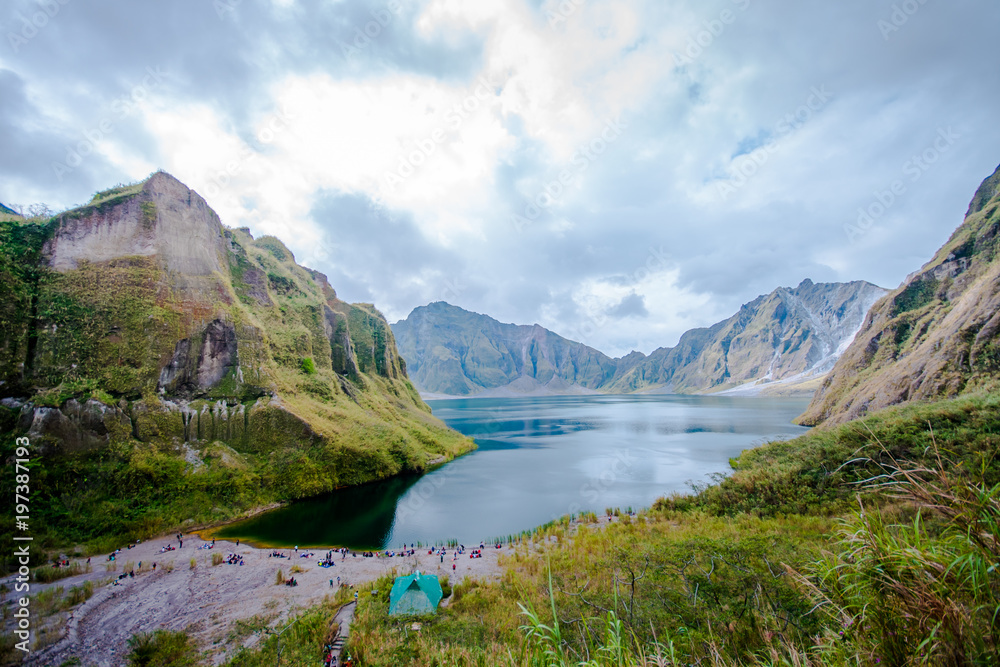 Mt.Pinatubo crater lake, a beautiful disaster Stock Photo | Adobe Stock
