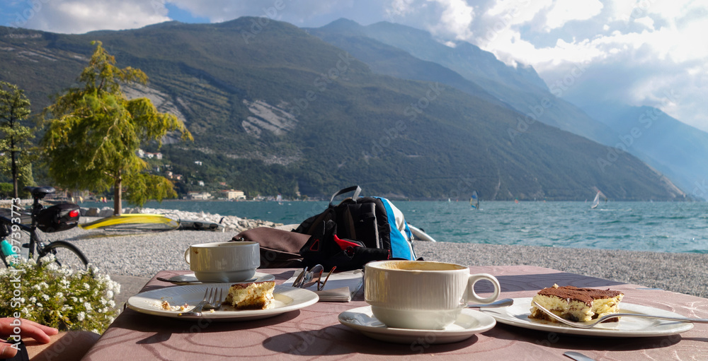 Kaffepause am Gardasee Stock Photo | Adobe Stock
