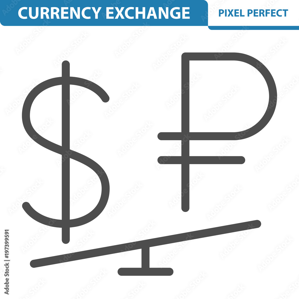 Currency Exchange Rate Icon. EPS 8 format. Stock Vector | Adobe Stock
