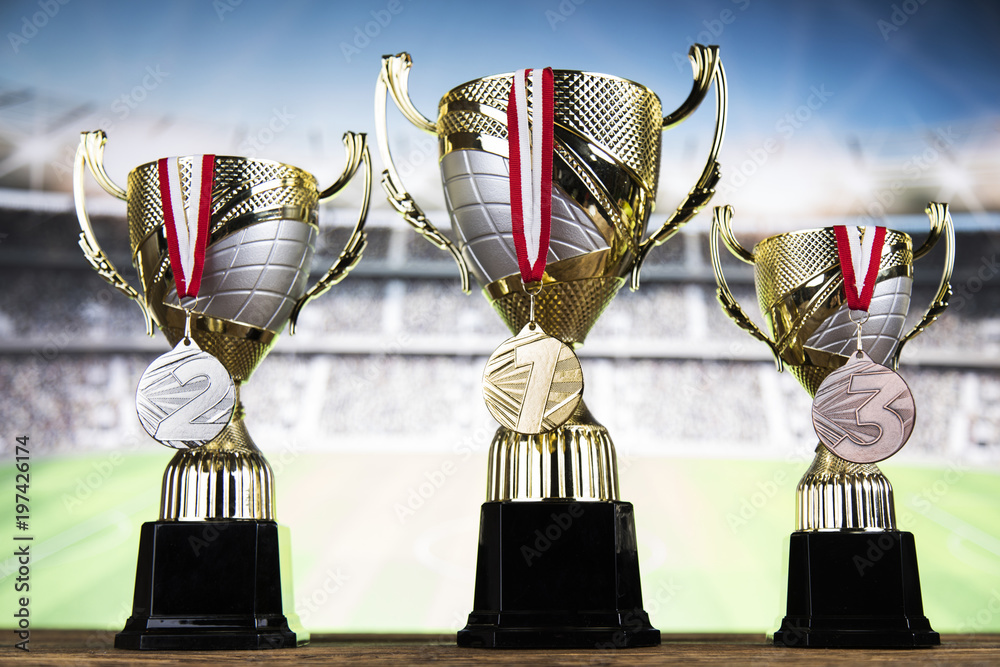 Award winning trophy sport background Stock Photo | Adobe Stock