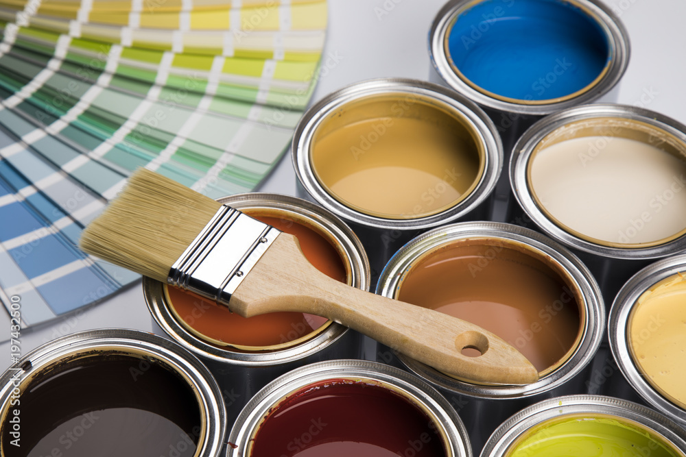 Color palette, can background Stock Photo | Adobe Stock