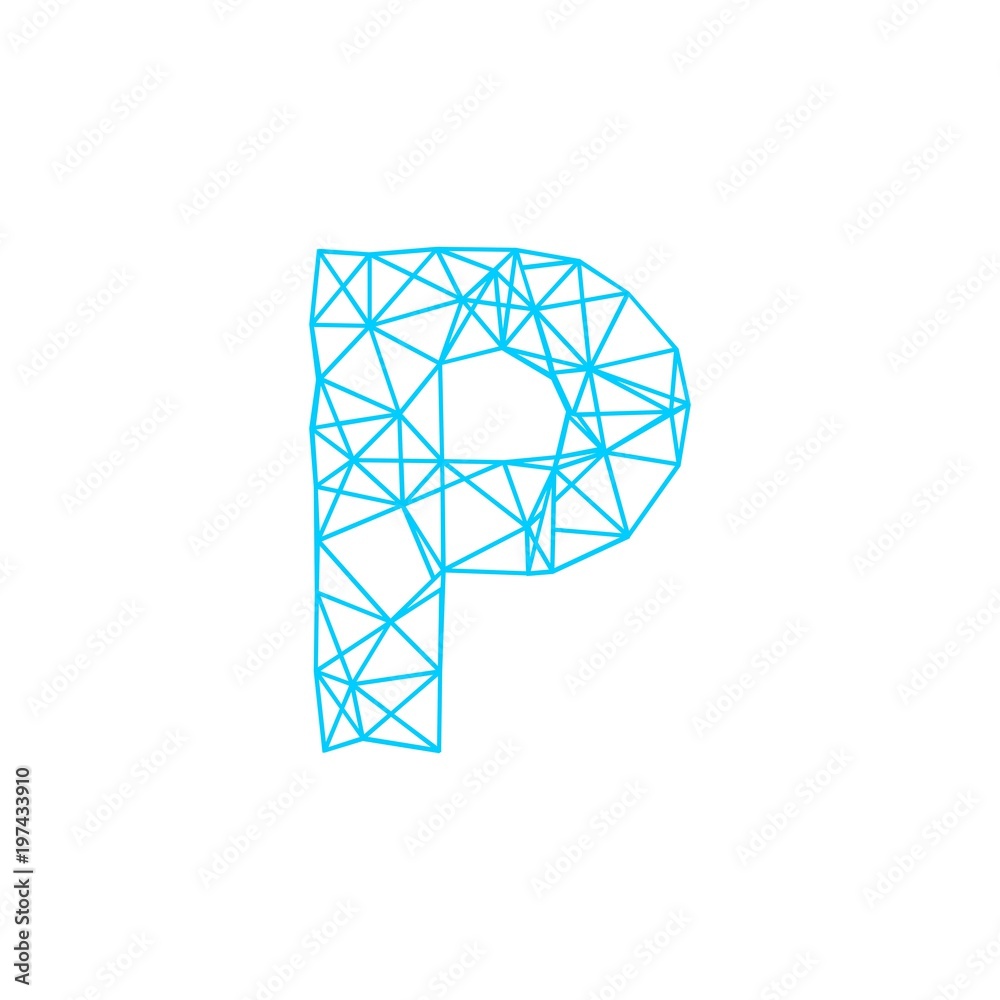 letter P abstract geometric logo Stock Vector | Adobe Stock