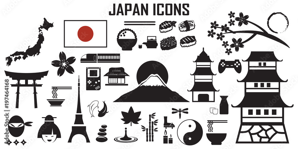 japan, japanese, flat icons. mono vector symbol Stock Vector | Adobe Stock japan, japanese, flat icons. mono vector symbol Stock Vector | Adobe Stock