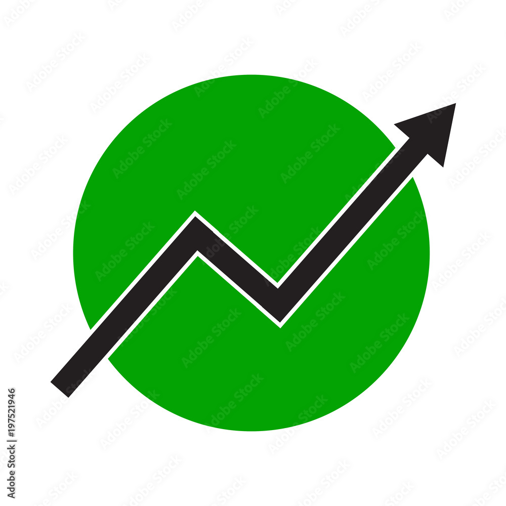 Growth Arrow Icon Vector