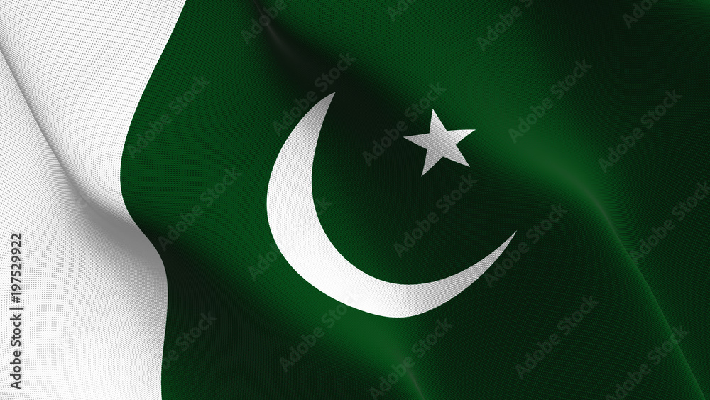 Pakistan flag waving loop. Pakistani flag blowing on wind. Stock ...