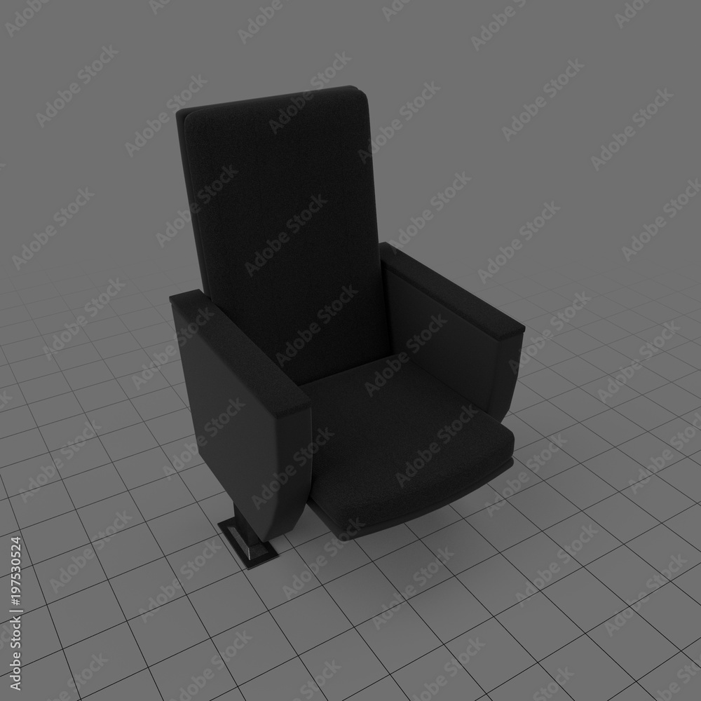 Open movie chair Stock 3D asset | Adobe Stock