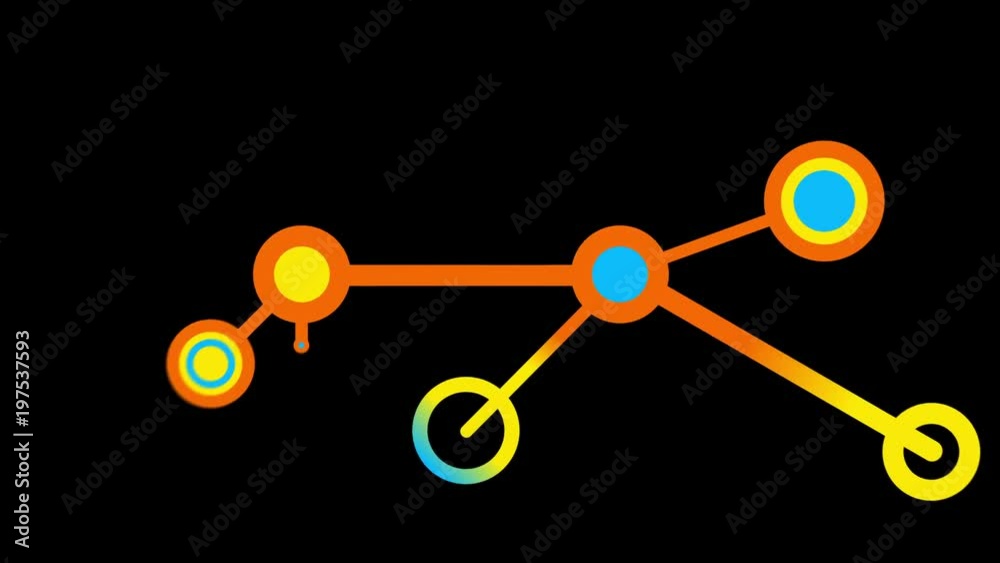 Brain network. Connecting lines & dots in a brain. Representing ...