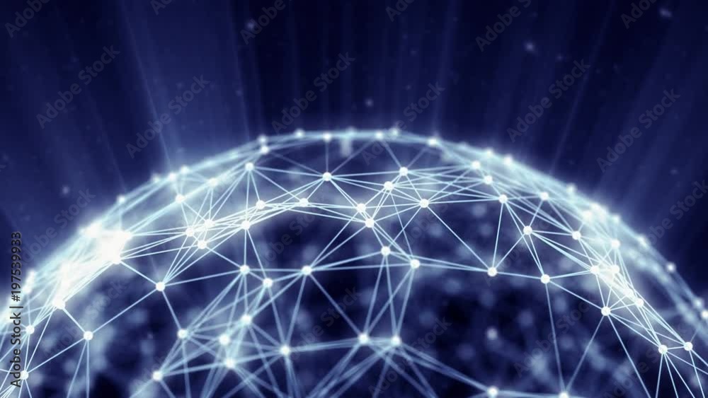 Global Network Connections. 4K UHD animation. Seamless loop. Stock ビデオ ...